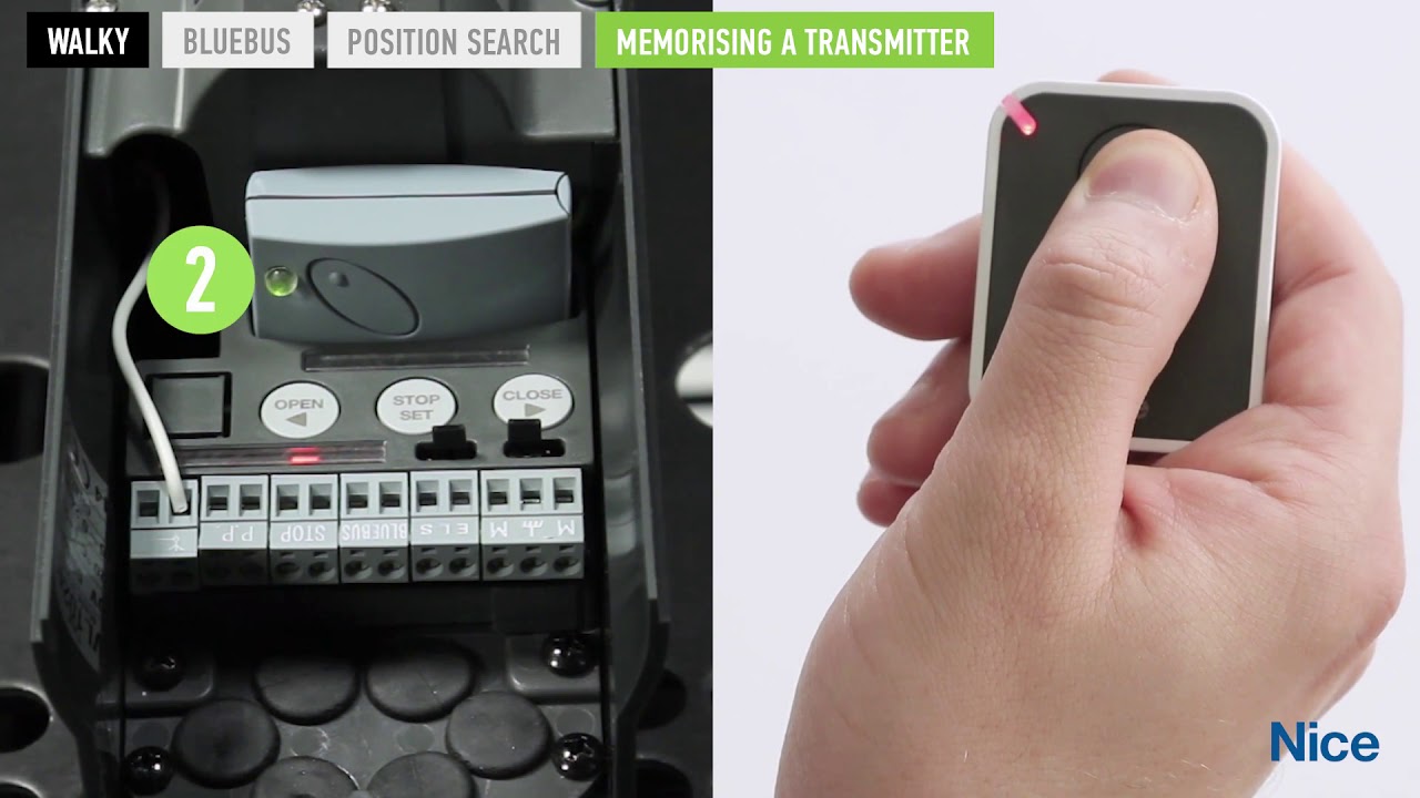 Programare Telecomanda Nice Motor Walky - YouTube