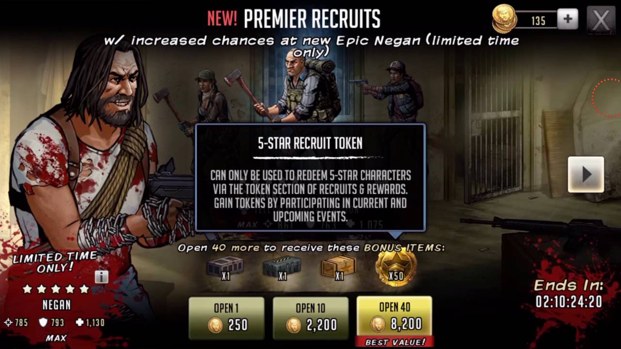 The Walking Dead: Road to Survival | New Epic Negan Big Pull! - YouTube