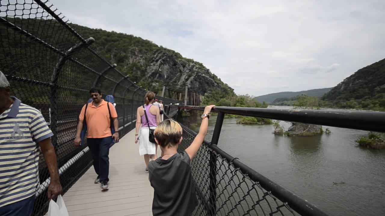 Walking the Harpers Ferry Bridge - YouTube