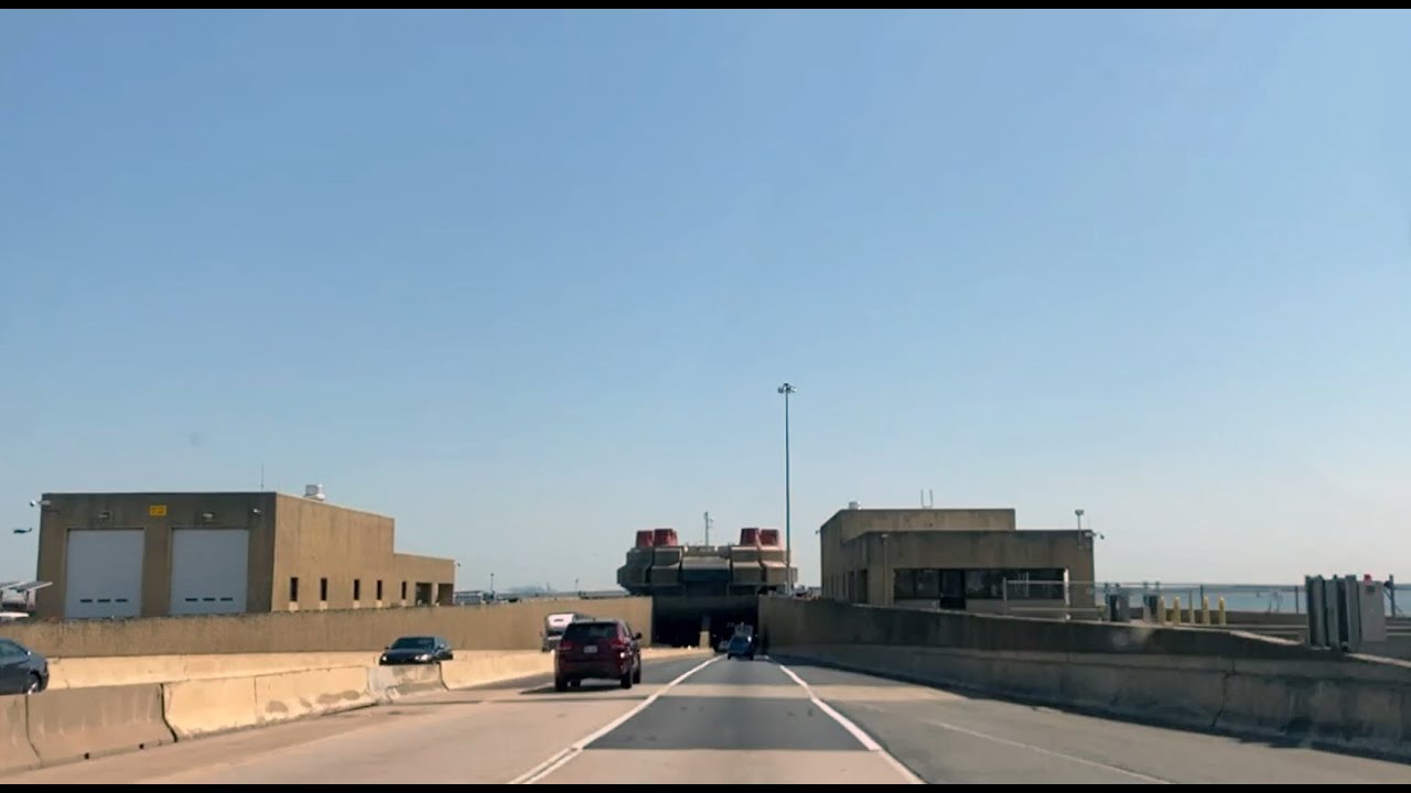 Driving Across the Monitor Merrimac Memorial Bridge Tunnel - YouTube