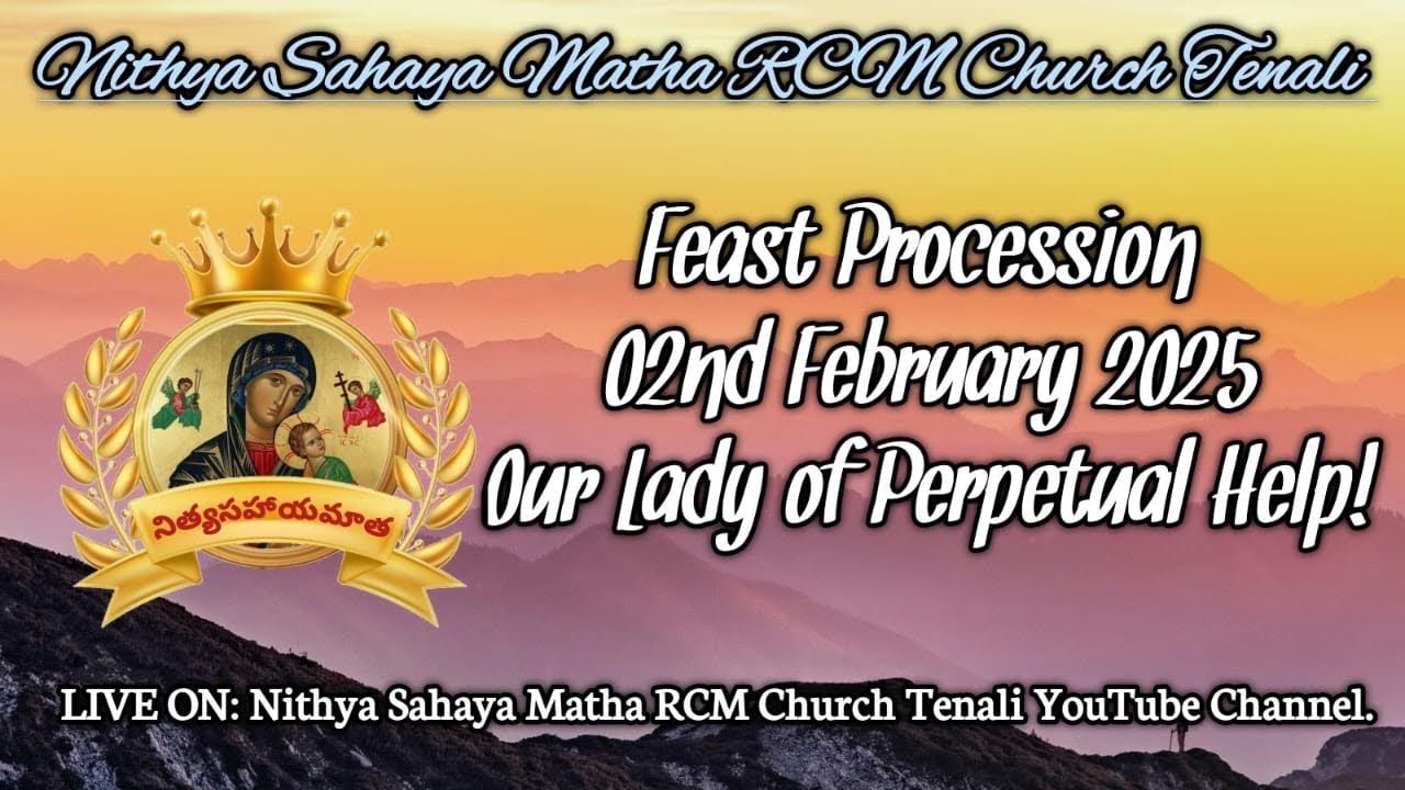 LIVE | Nithya Sahaya Matha Procession | 02nd February 2025 | Tenali ...