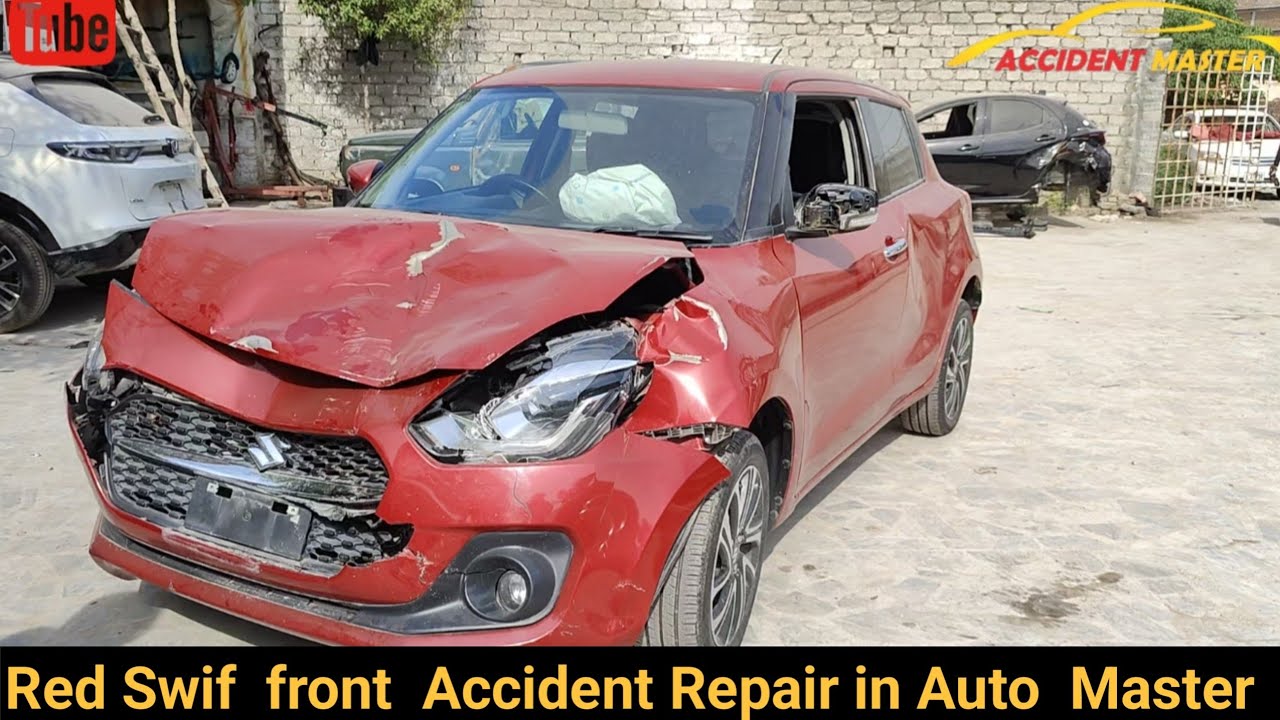 Suzuki swift Front Accident Repairing in Auto Master - YouTube