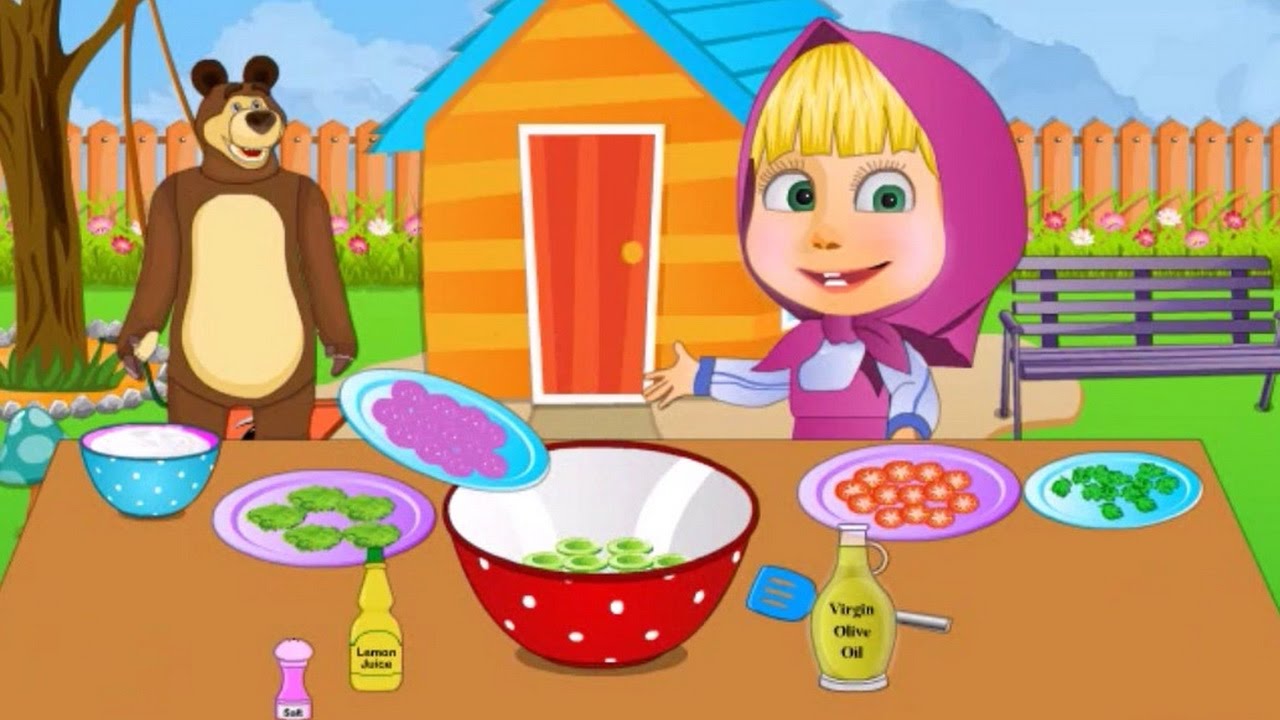 Watch and Learn to Cook w/Masha Cooking Russian Garden Salad Video ...