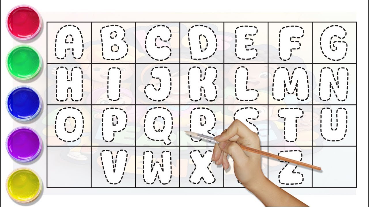Learn to Write the Alphabet! Tracing & Coloring - YouTube