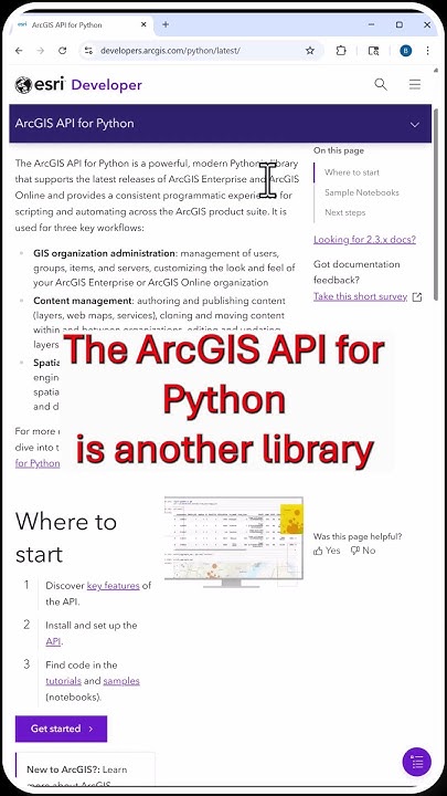 #spatial #datascience ArcGIS API for #python - YouTube