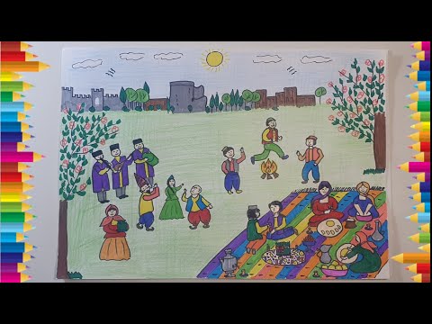NOVRUZA AİD RƏSM ÇƏKMƏK \\ NOVRUZ BAYRAMİNA AİD RƏSMLƏR \\ RƏSM ÇƏKMƏK \\ RƏSM \\ ŞƏKİL ÇƏKMƏK