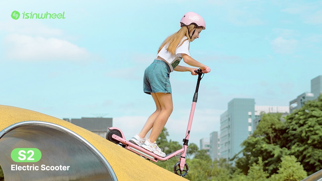 isinwheel S2 Electric Scooter for Kids - YouTube