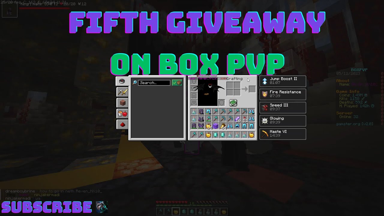 BOX PVP FIFTH GIVEAWAY (GAMSTER SERVER) - YouTube