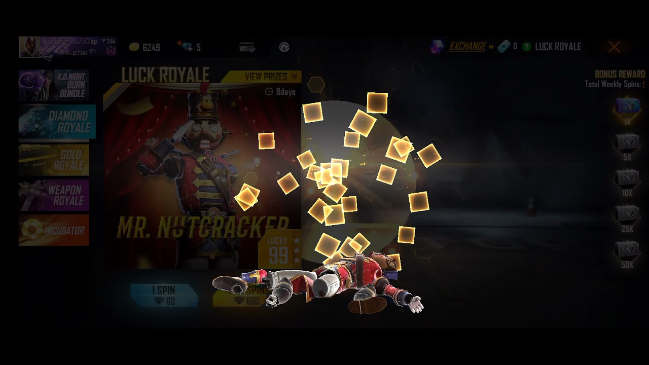 Free fire mr. Nutcracker bundle - YouTube