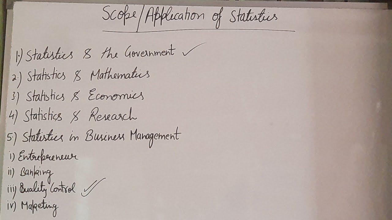 L-2,Scope /Application of Statistics (MBA 1st sem maths Business ...