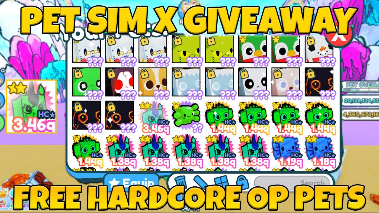 🔴LIVE MAIL BOX GIVEAWAY ! FREE HARDCORE PET !! Pet Simulator X Live ...