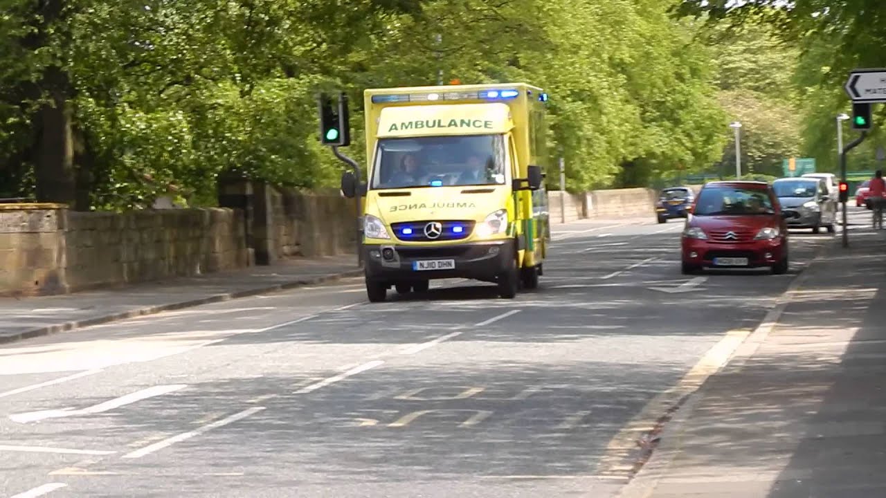 NEAS Mercedes Sprinter Ambulance Responding past Alnwick Infirmary ...
