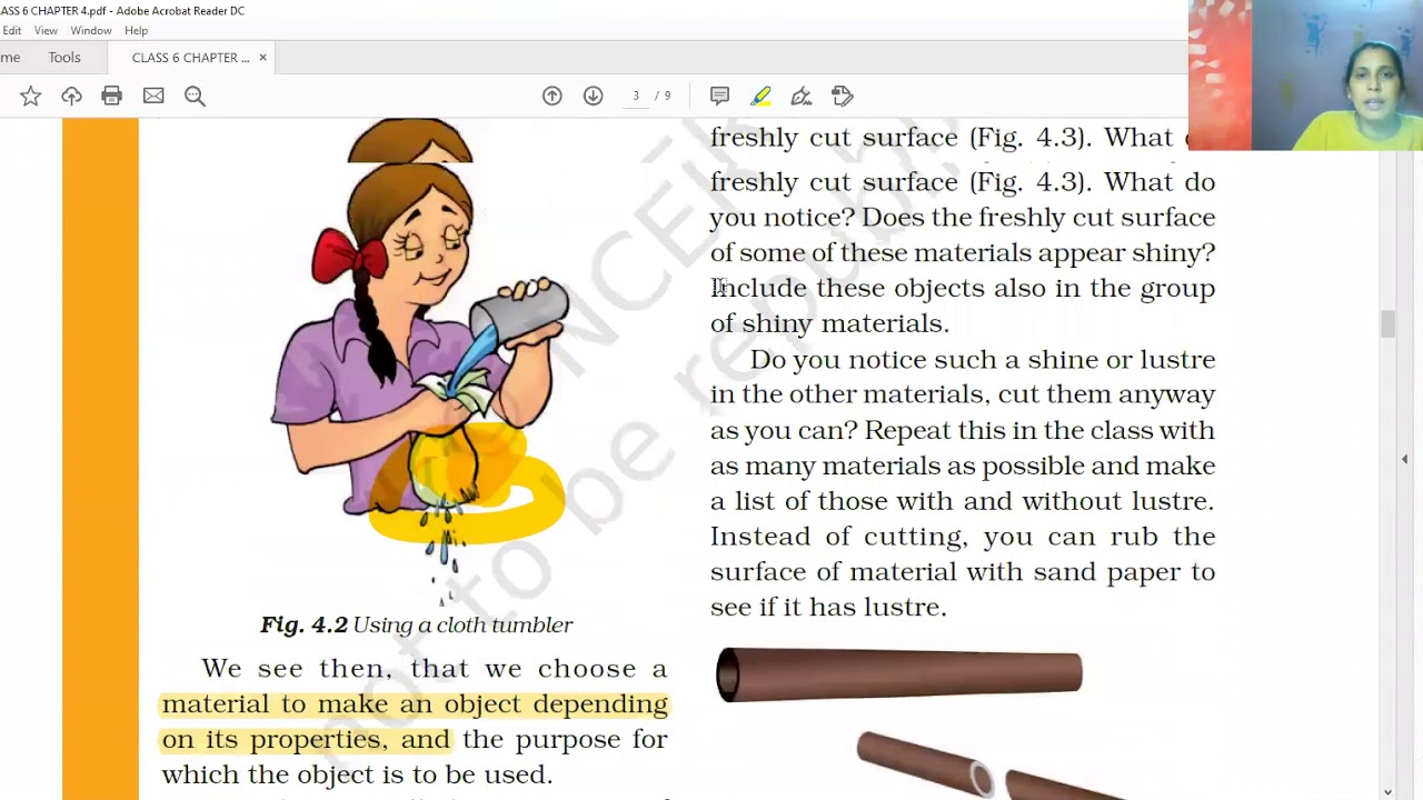CLASS-6, CHAPTER-4 TOPIC; PROPERTIES OF MATERIALS -APPEARANCE ,HARDNESS ...