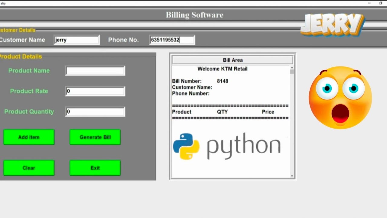 Billing System Project Using Python Coding Programming Python Video 3074