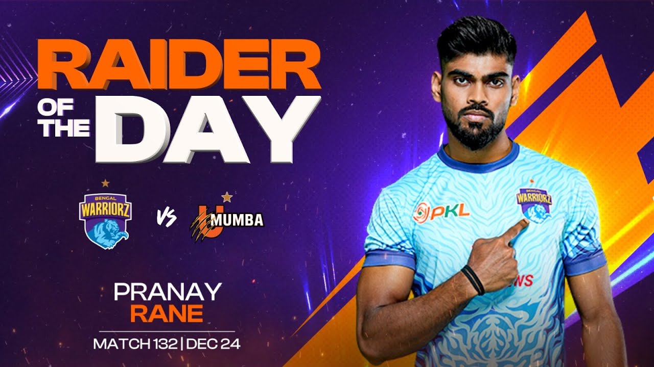 Pranay Rane (Bengal Warriorz) | Raider of the Day: December 24 | PKL ...