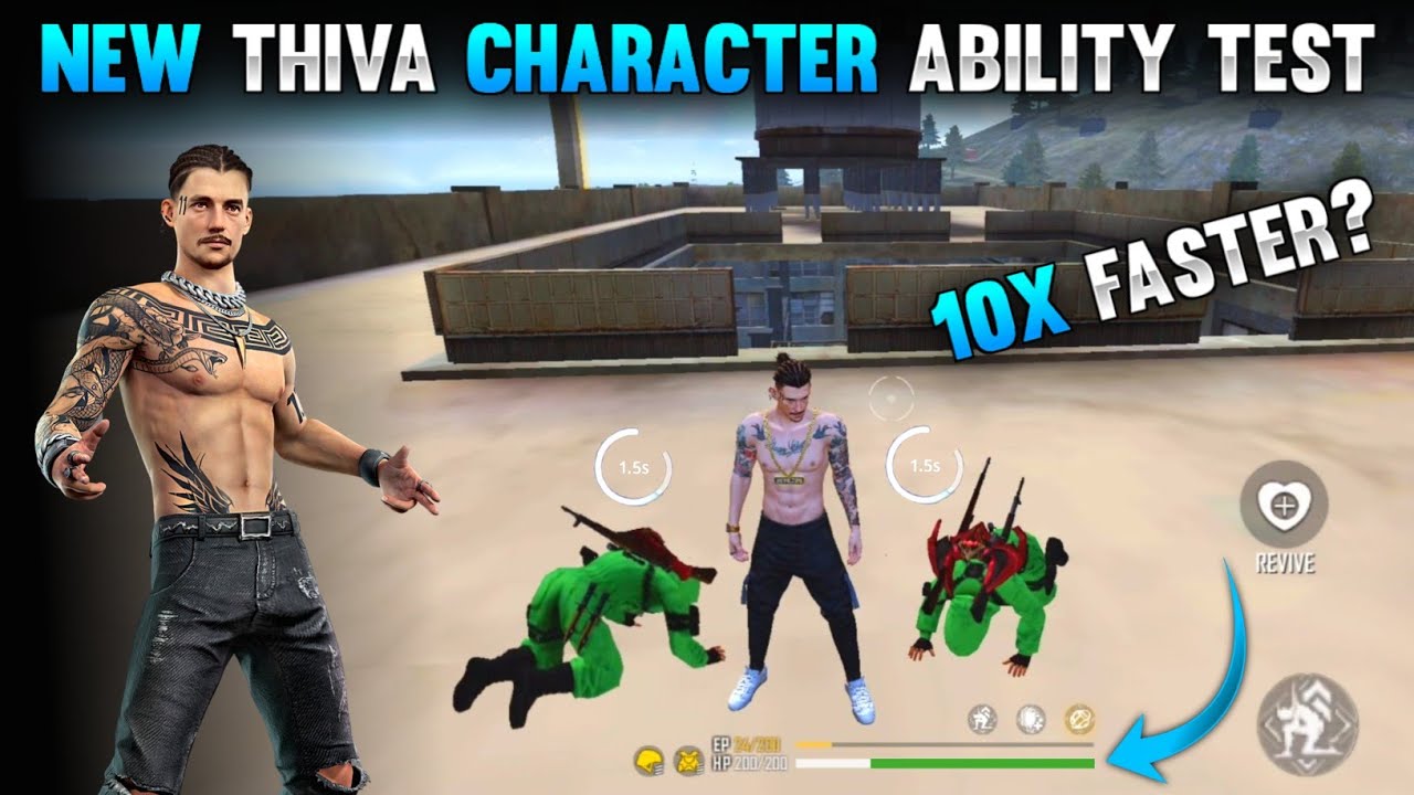 NEW CHARACTER THIVA ABILITY TEST IN FREE FIRE | THIVA CHARACTER SKILL ...