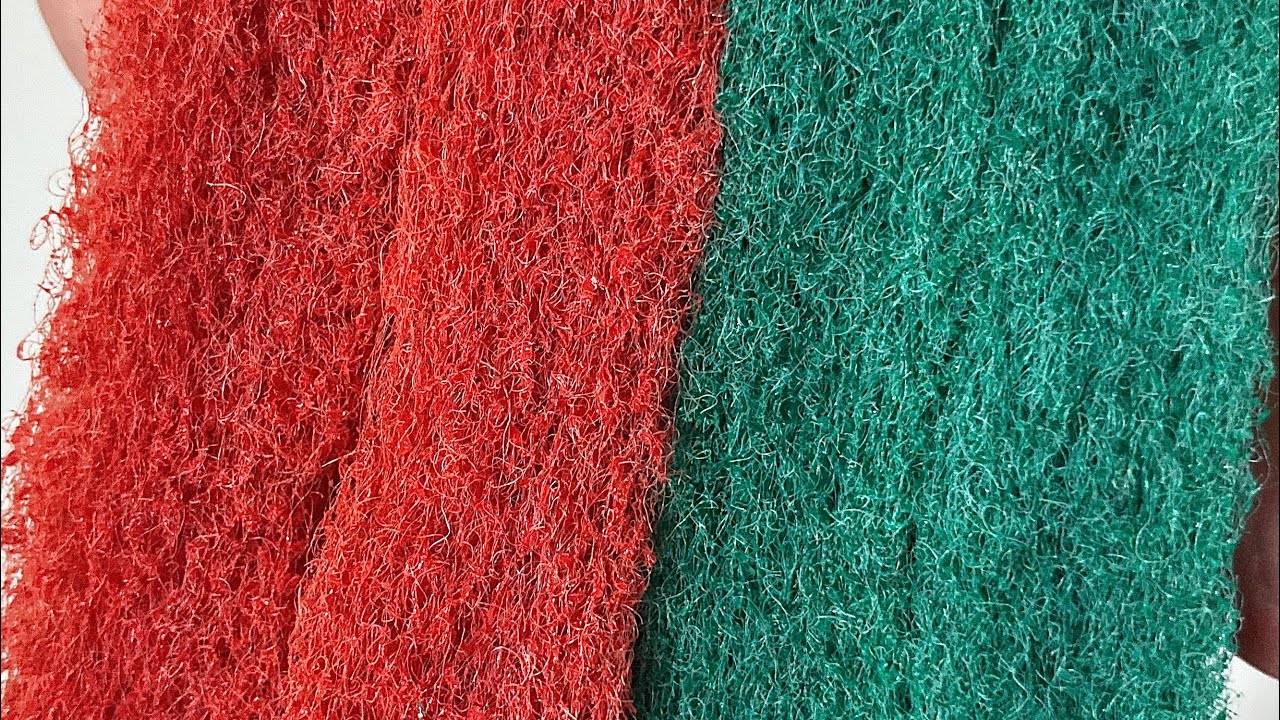 Asmr 2 thick scour ripping | green and red thick scour - YouTube