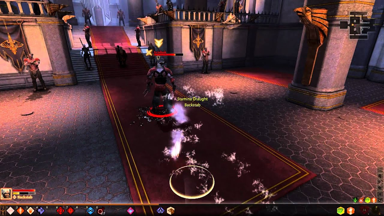 Dragon Age 2 - Arishok Duel/Rogue View (Hard) - YouTube