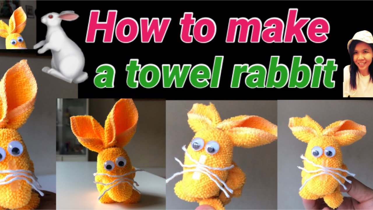 How to make towel rabbit - YouTube