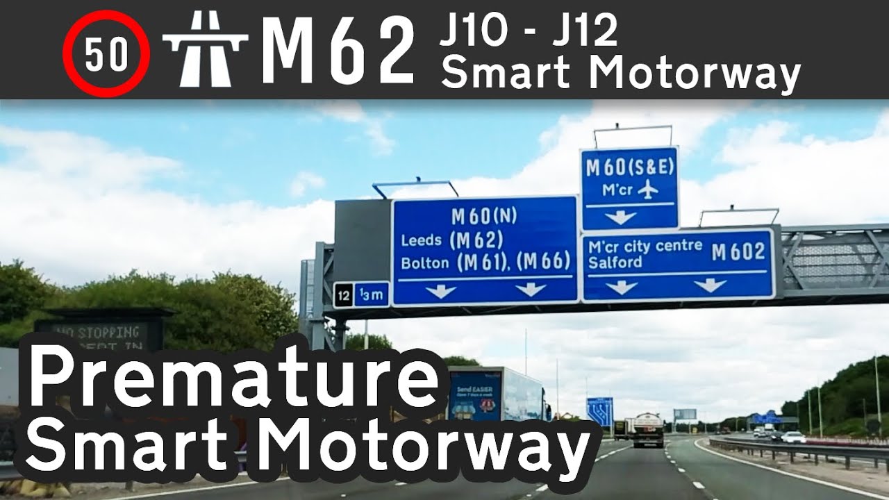 M62 Smart Motorway J10 - J12 Progress - YouTube