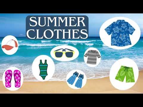 Summer Clothes | Video Flashcards | I'm wearing ...| Vocabulary - YouTube