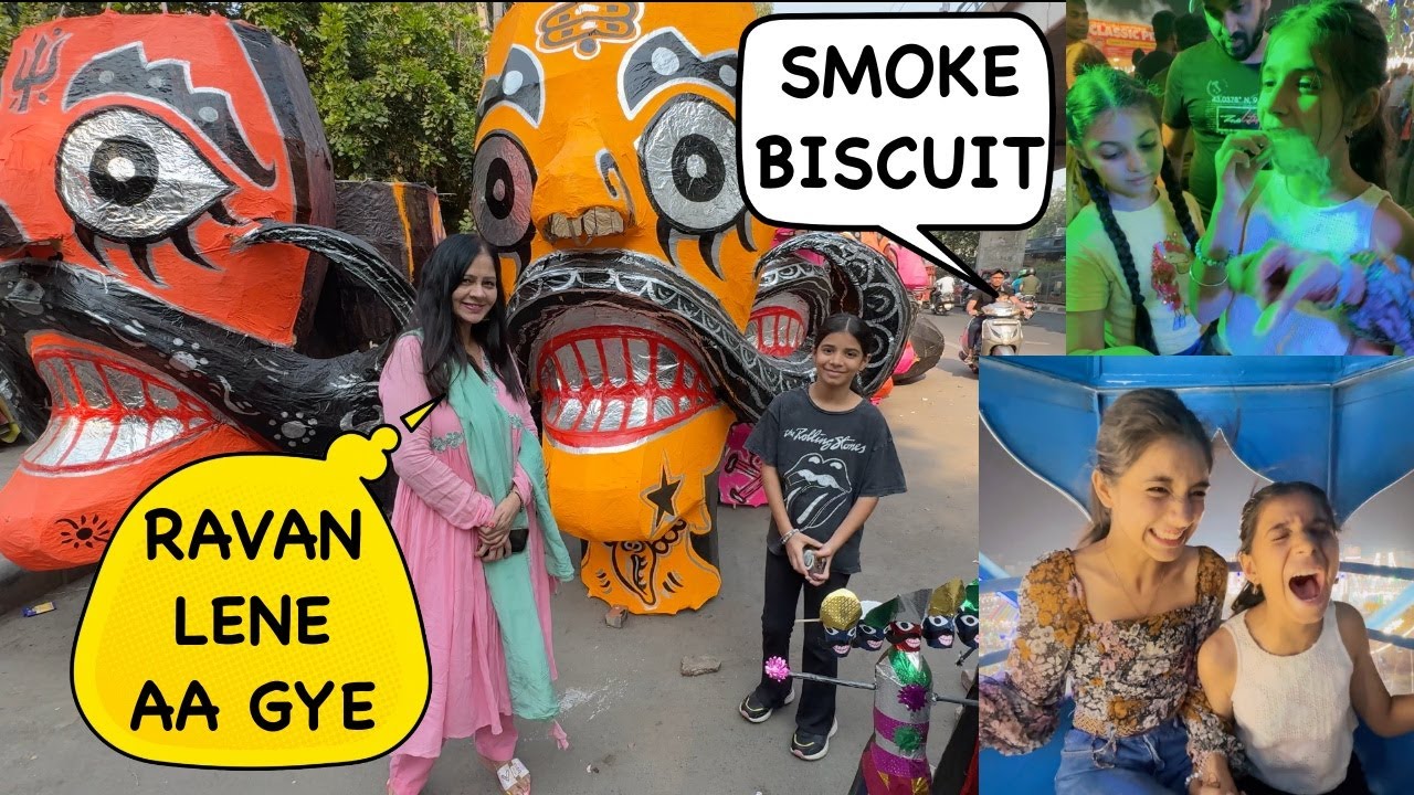 Ravan Lene Aa Gye and Smoke Biscuit at Dussehra Mela 😵‍💫 - YouTube
