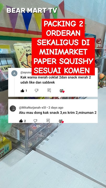 PACKING ORDER PAPER SQUISHY SNACK & MINUMAN DI MINIMARKETKU LANGSUNG 2 ORDERAN - YouTube