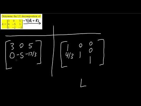LU Decomposition—3x3 matrix (example) - YouTube