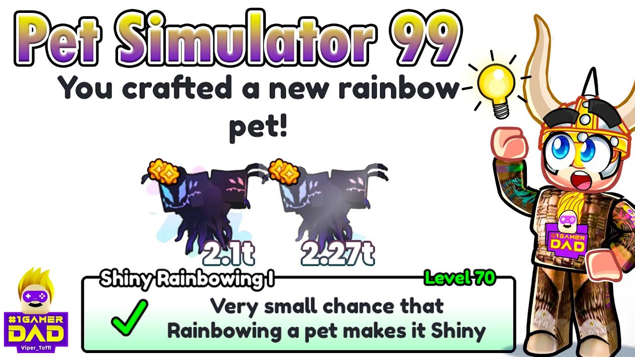 Best way to get a Shiny Rainbow in Pet Simulator 99 - YouTube