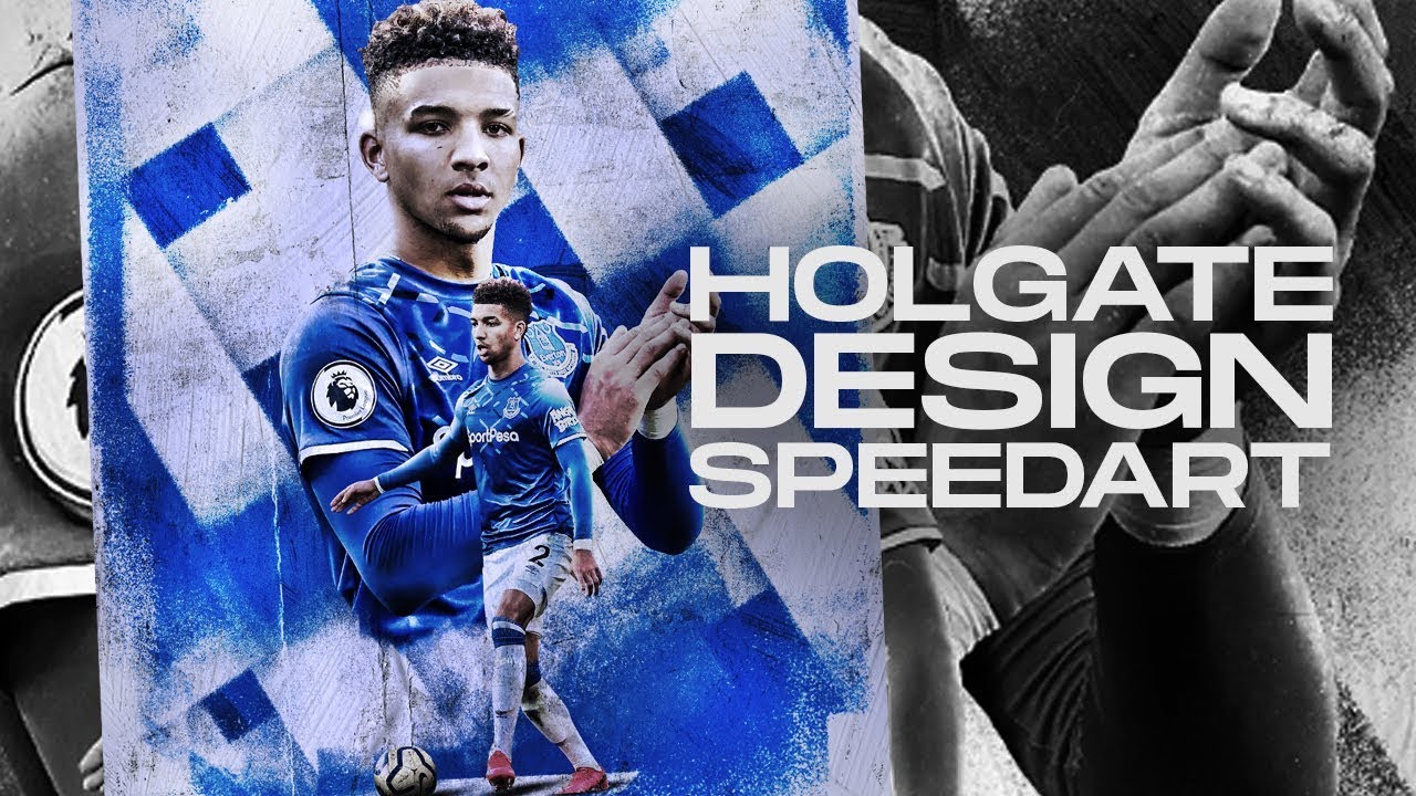 Mason Holgate - Football Poster Design | Speed Art | Flairdzn | - YouTube