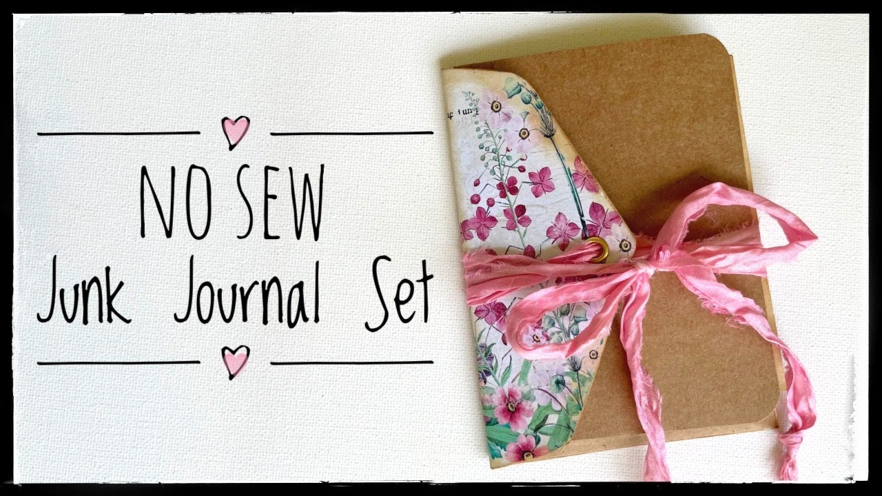 Beginner Friendly - No Sew Journal Making Set - Tutorial - YouTube
