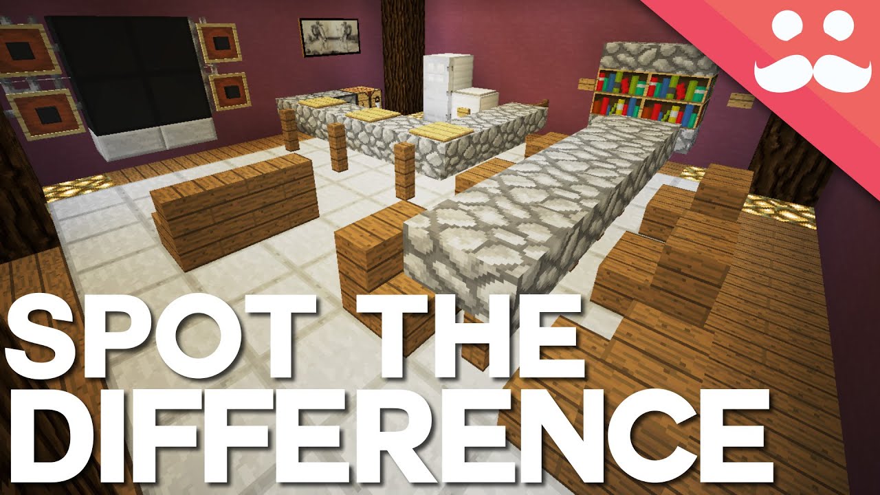 Minecraft: Interactive Spot The Difference Game [4K 360' Video] - YouTube
