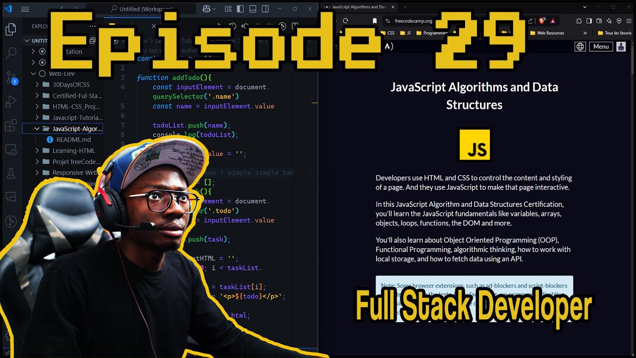JavaScript avec freeCodeCamp – Algorithmes & Structures de Données ...