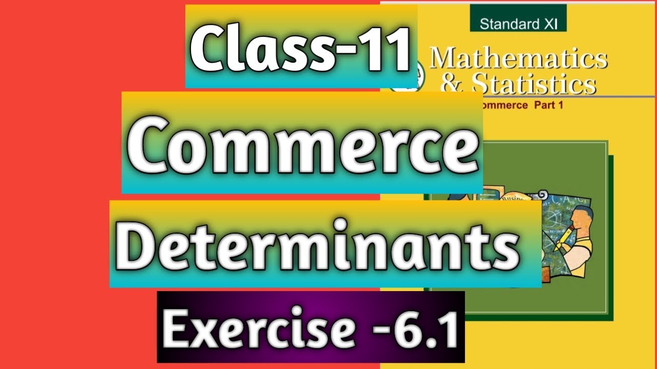Class 11 Commerce Mathematics And Statistics PART I Determinants class-11-commerce-mathematics-and-statistics-part-i-determinants