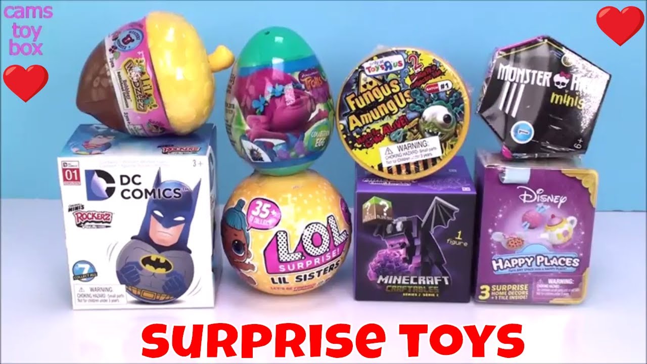 LOL Surprise Toys Minecraft Disney Happy Places Unboxing Trolls Egg Lil ...