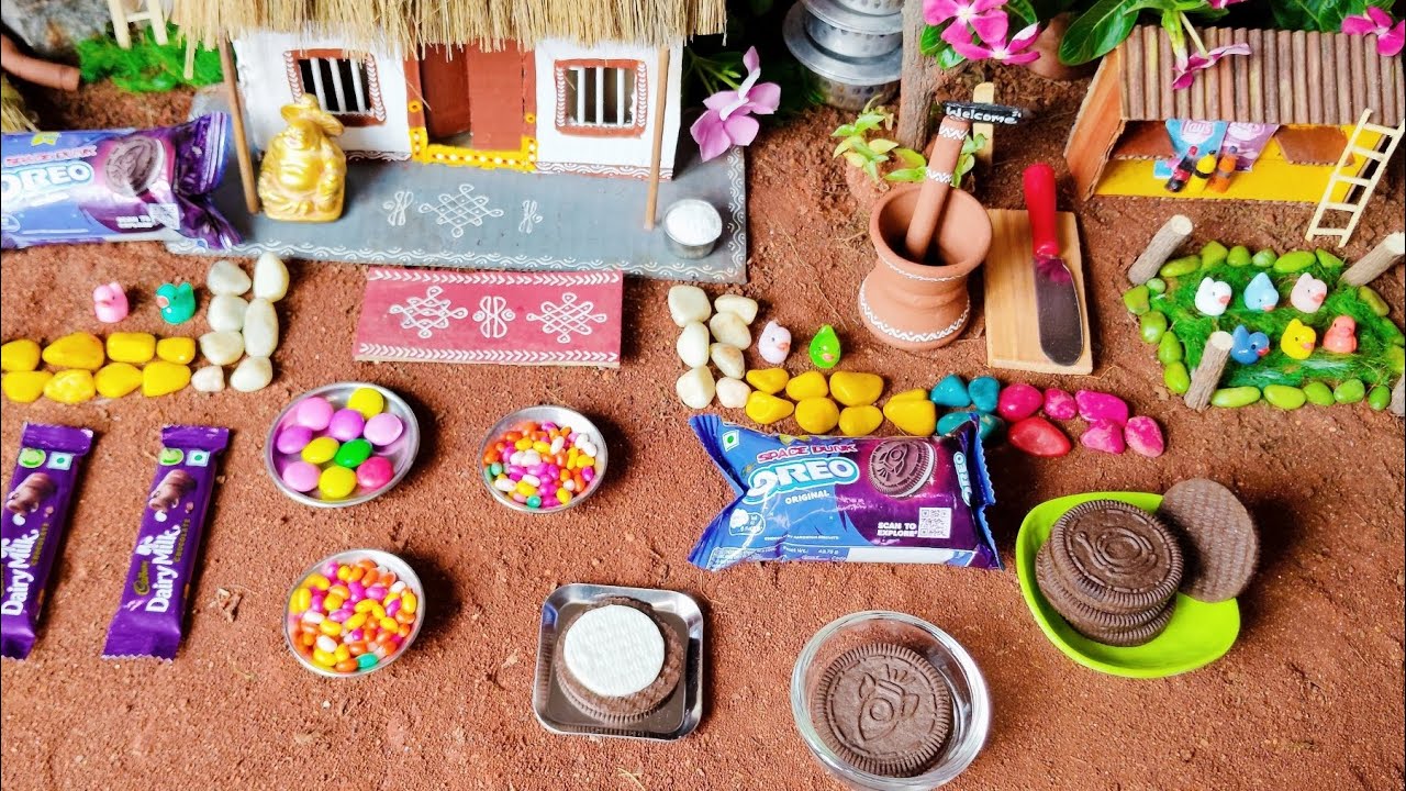 Miniature Oreo Biscuits + Dairy Milk Cake | Easy Recipe | Tiny food ...