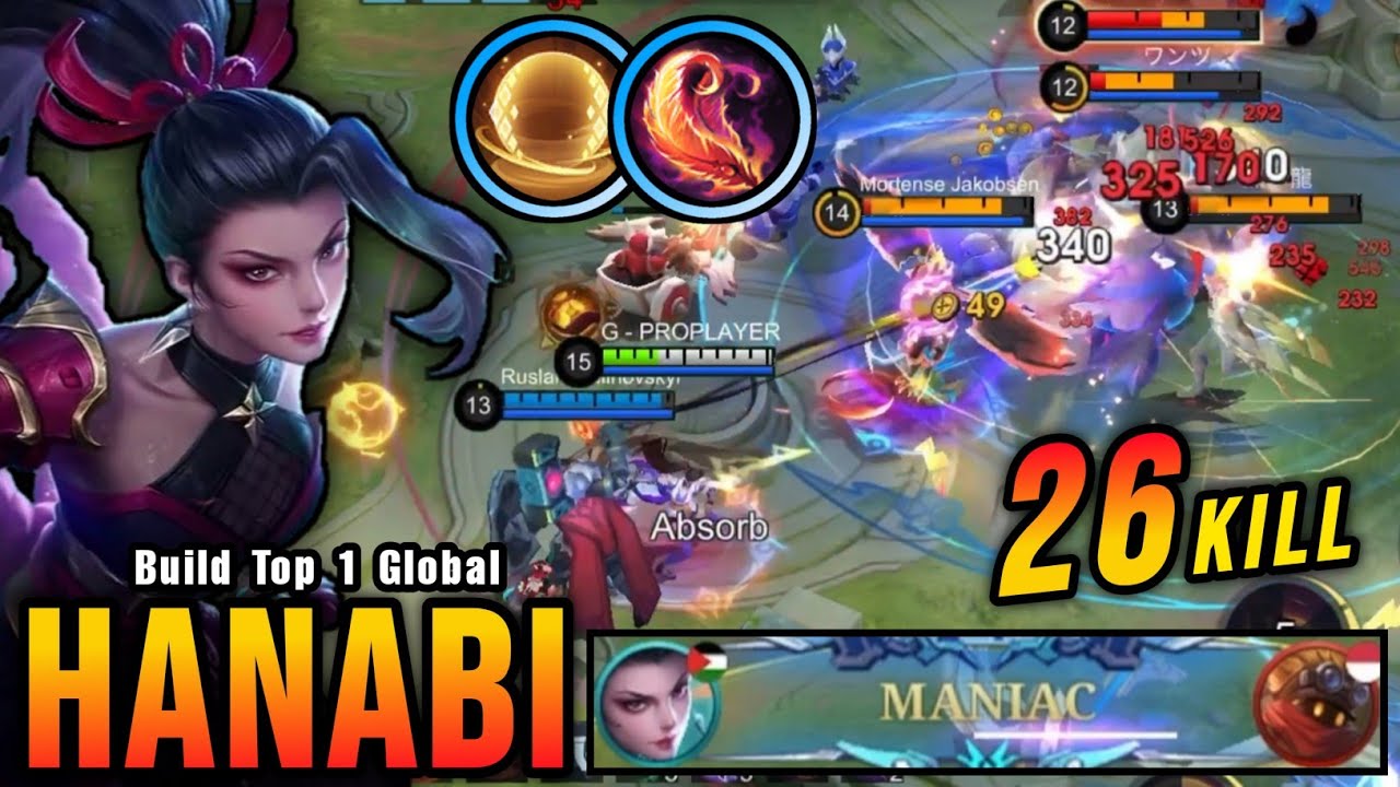 26 Kills + MANIAC! Hanabi is Unkillable Hero with Infinite Shield ...