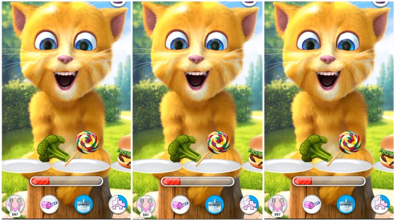 Talking Ginger 2 Eating Food Funny Moments Talking Ginger Hilarious Game Moment 🫚🥞🥯🥐🎃🥦🍏
