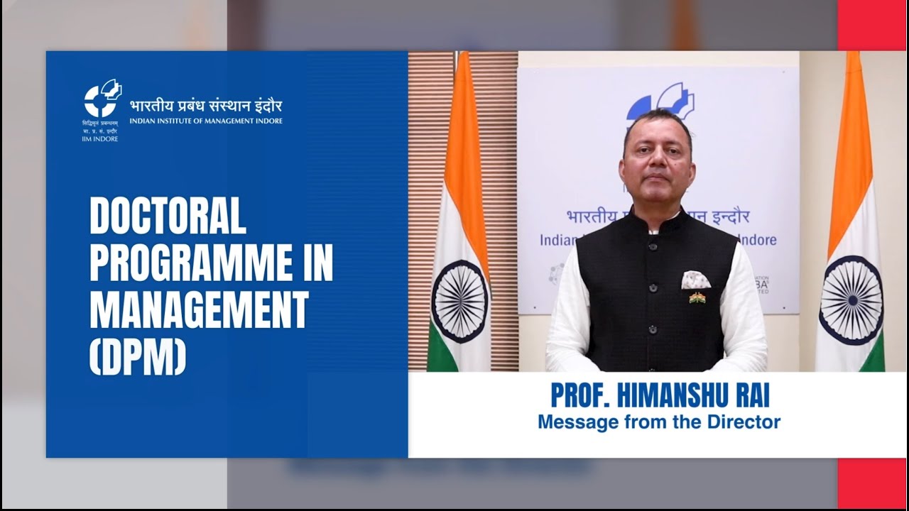 #AdmissionsOpen: PhD at IIM Indore - DPM - YouTube
