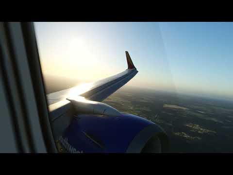 N432WN, Sunset Go Around change RWY, Southwest 737-700 landing at ...