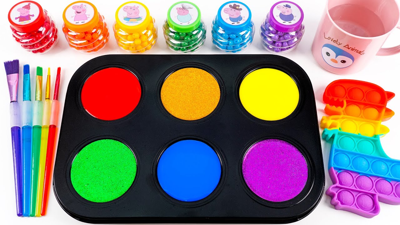 Satisfying Video l Transform Slime into Fun and Rainbow Shapes with a 🖌 ...