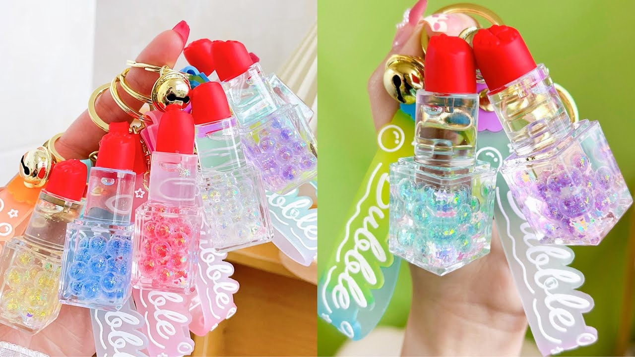 DIY Cute Liquid Lipstick Eraser Keychain/ how to make cute keychain ...