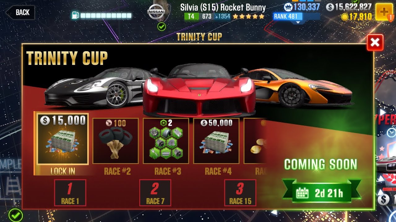 CSR Racing 2 | Trinity Cup Info | Maxed Times - YouTube
