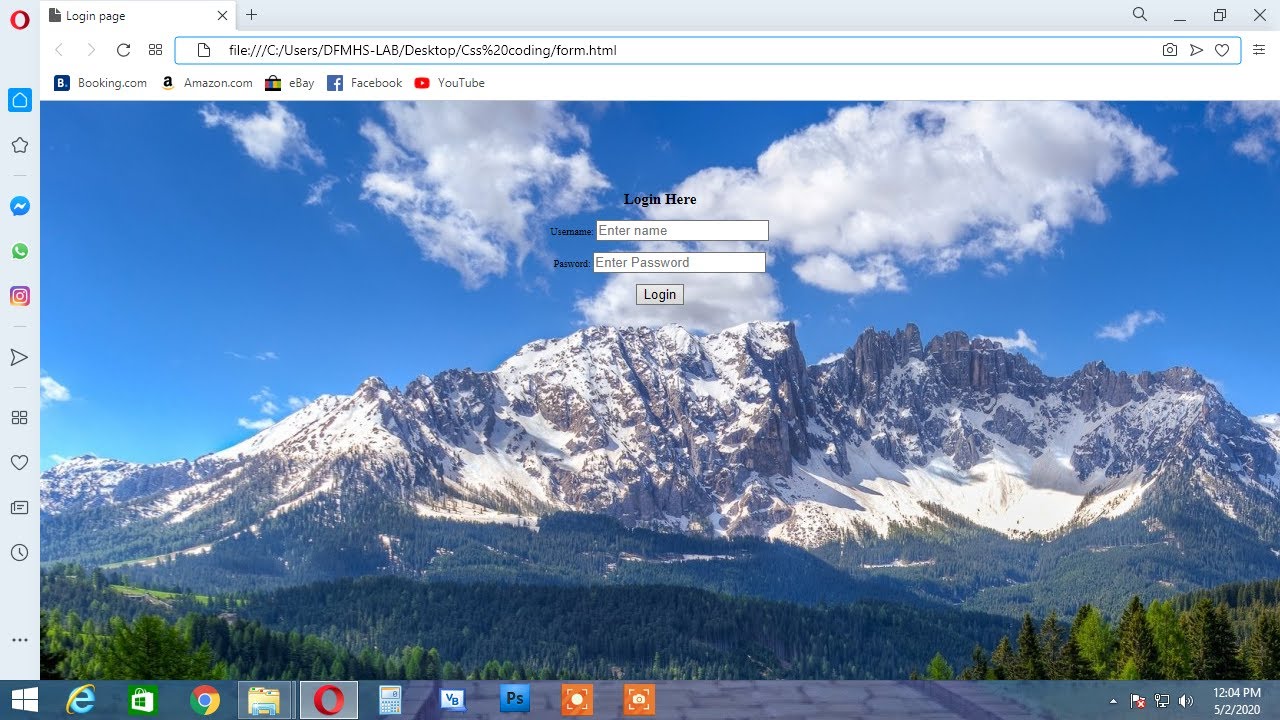 How to create login page using html | SA Educational Academy - YouTube