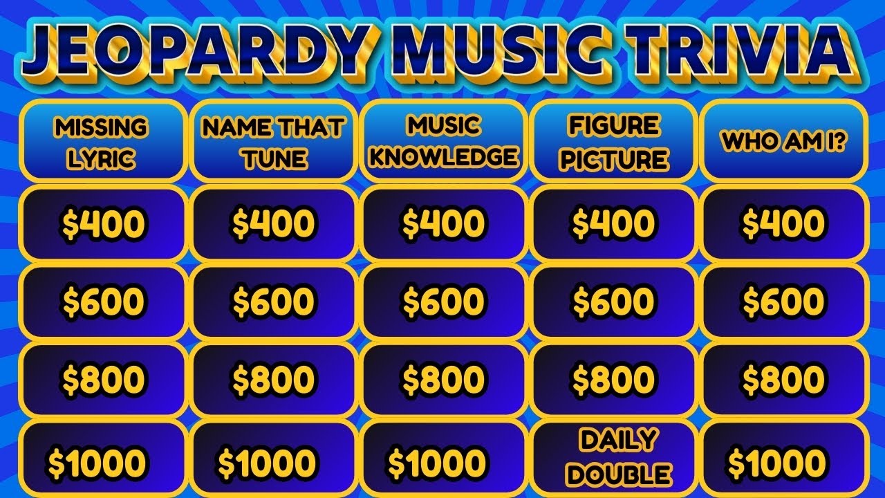 Can You Answer These Jeopardy Music Trivia Questions ? - YouTube