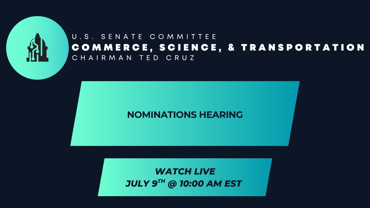 Nominations Hearing for Department of Commerce Nominees - YouTube