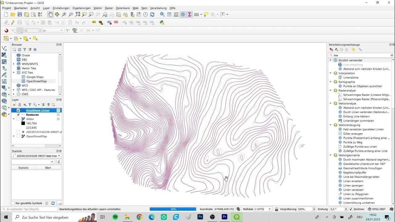 Höhenlinien mit Google Earth und Qgis erstellen - YouTube