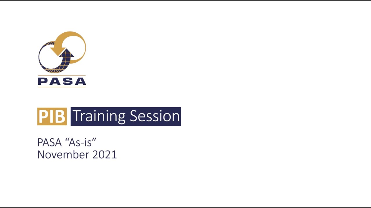 PIB Training Session - November 2021 - YouTube