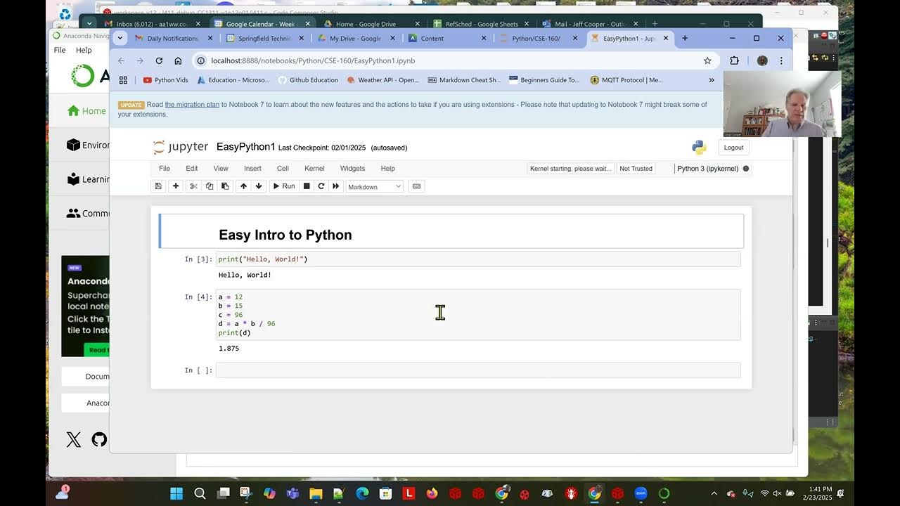 CSE-160 2025SP: Another Quick Look at Jupyter Notebook - YouTube