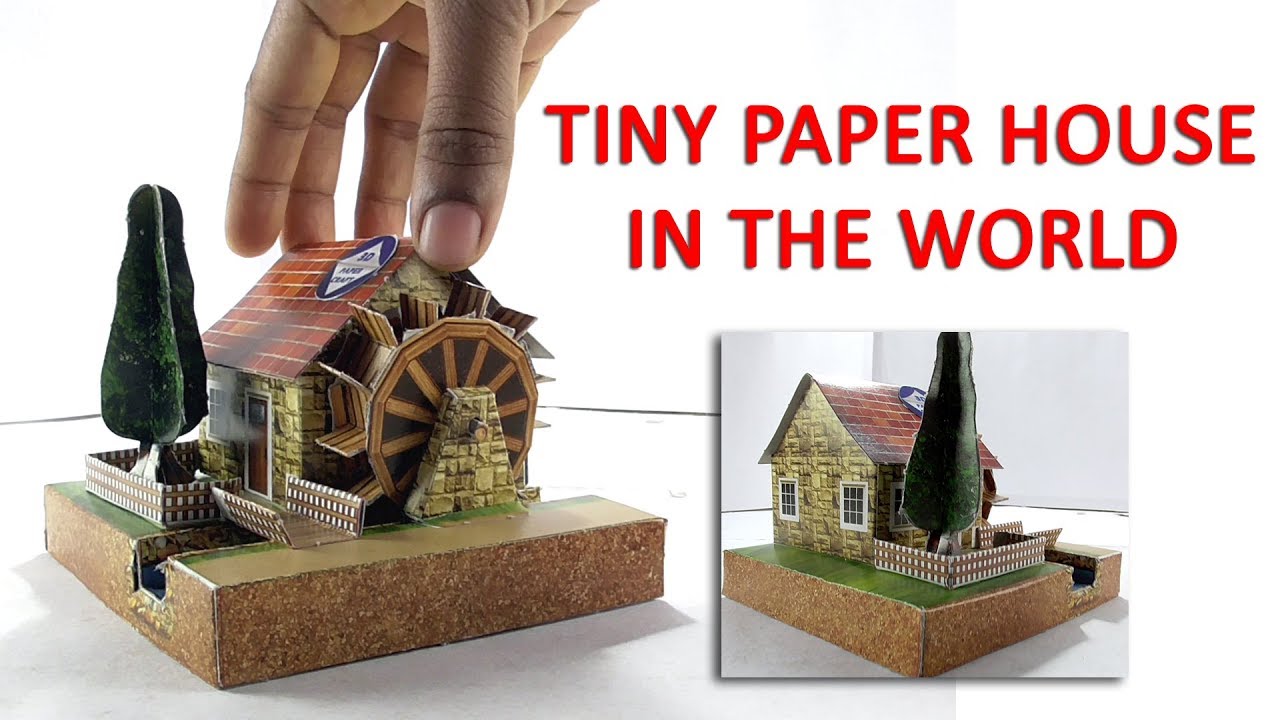 miniature paper house #realistic model #3d paper model - YouTube